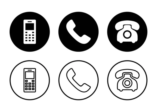 White telephone icon Vector Images | DepositPhotos