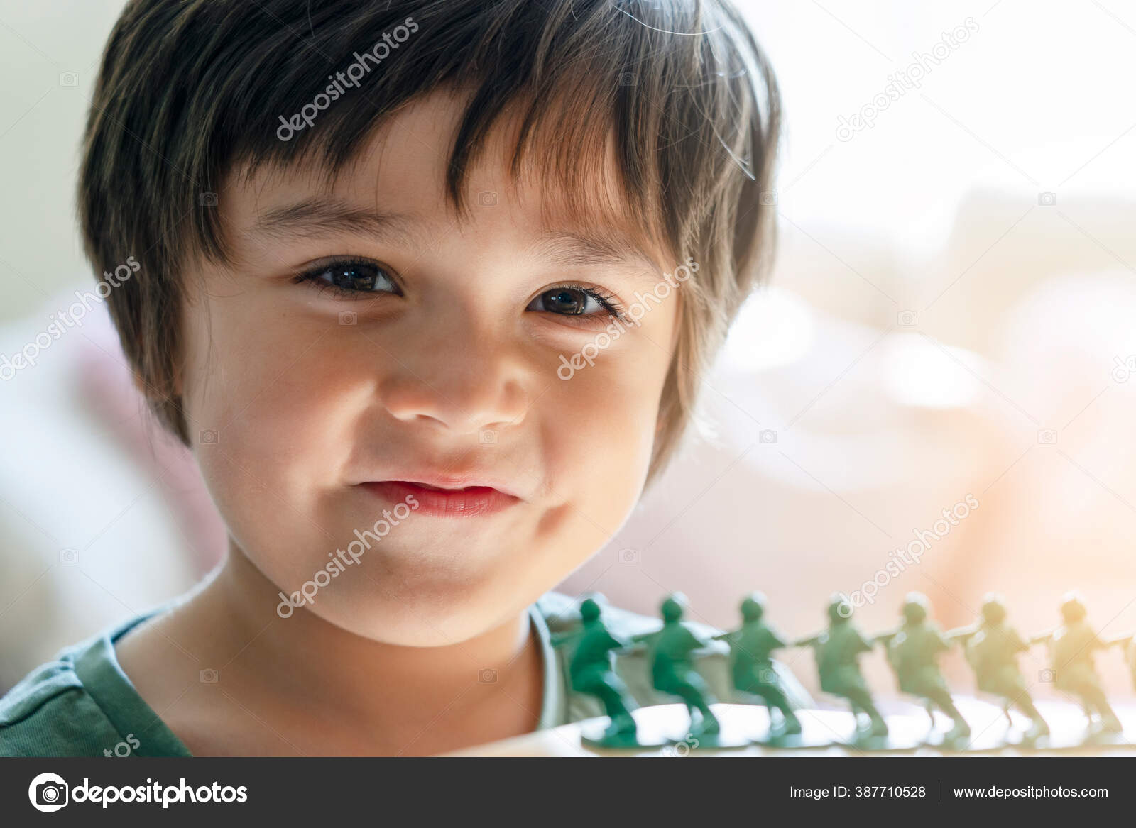 Head Shot Happy Kid Boy Looking Camera Smiling Face Child Stock Photo ...