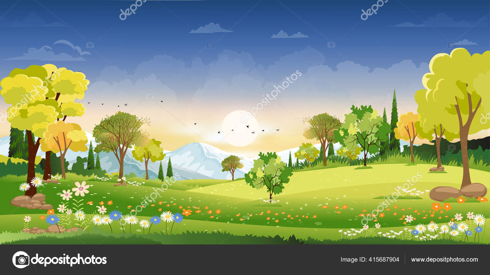 Spring Landscape Clipart