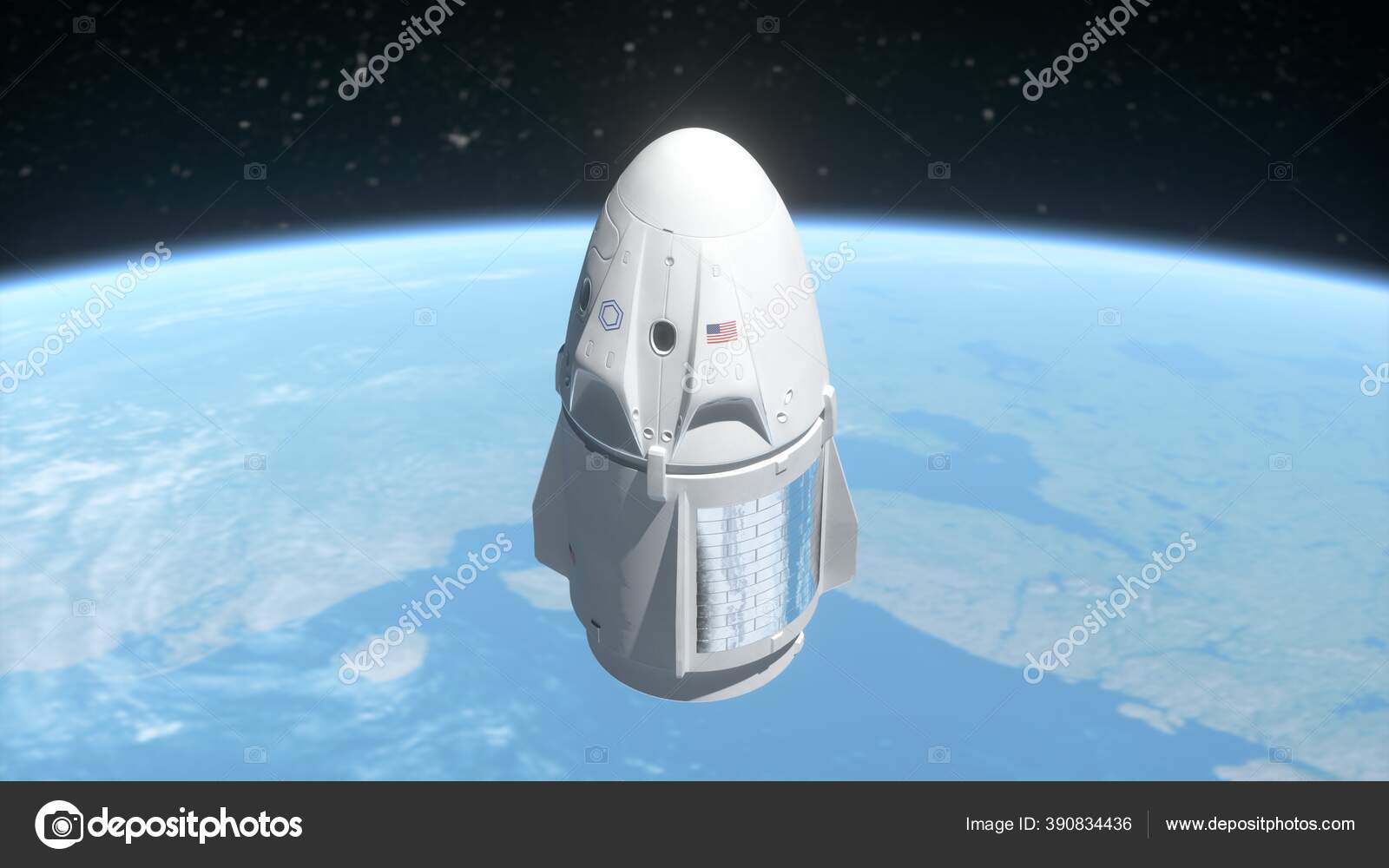 Shuttle In Low Earth Orbit