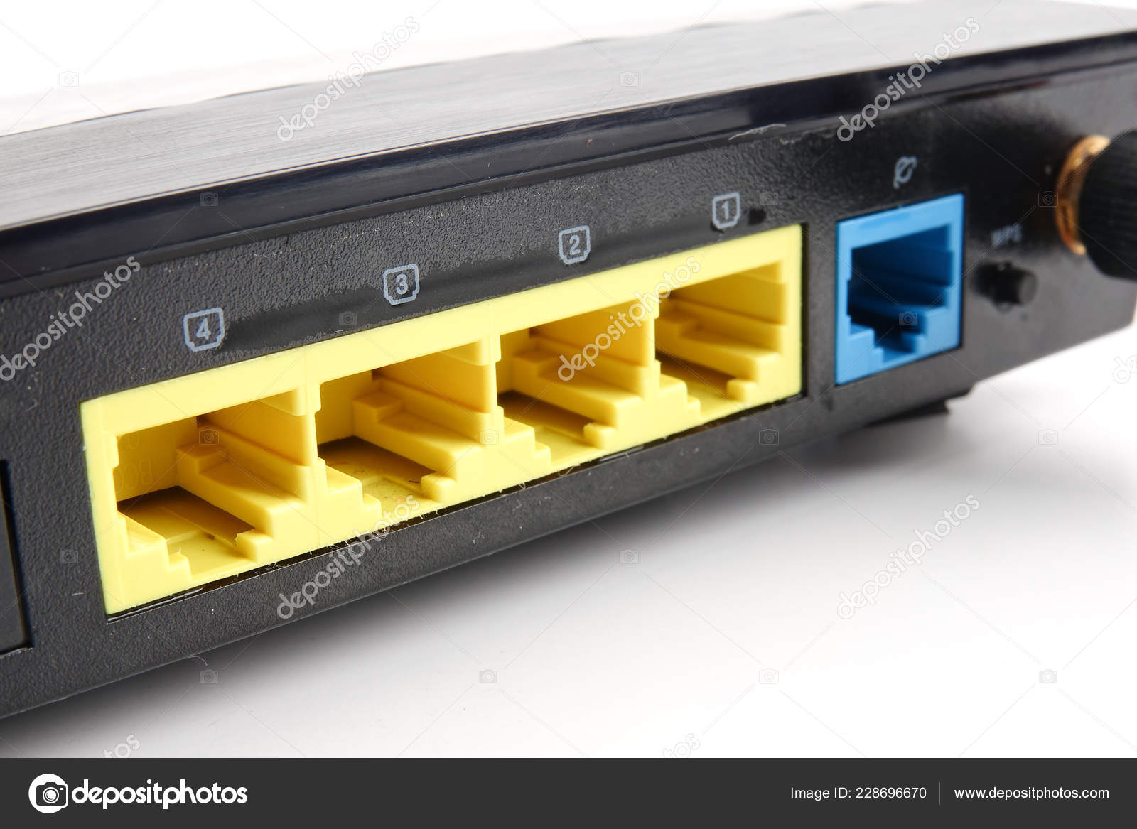 Modern Wireless Internet Router Isolated White Background Stock Photo ...