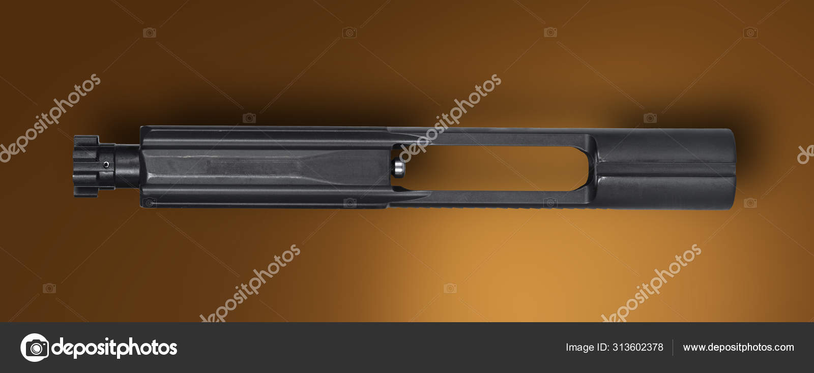 Bottom of an assault rifle bolt carrier group — Stock Photo © gsagi ...