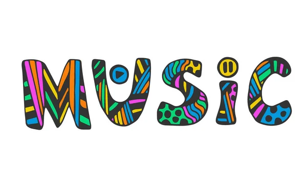 Letras musicales coloridas imágenes de stock de arte vectorial ...