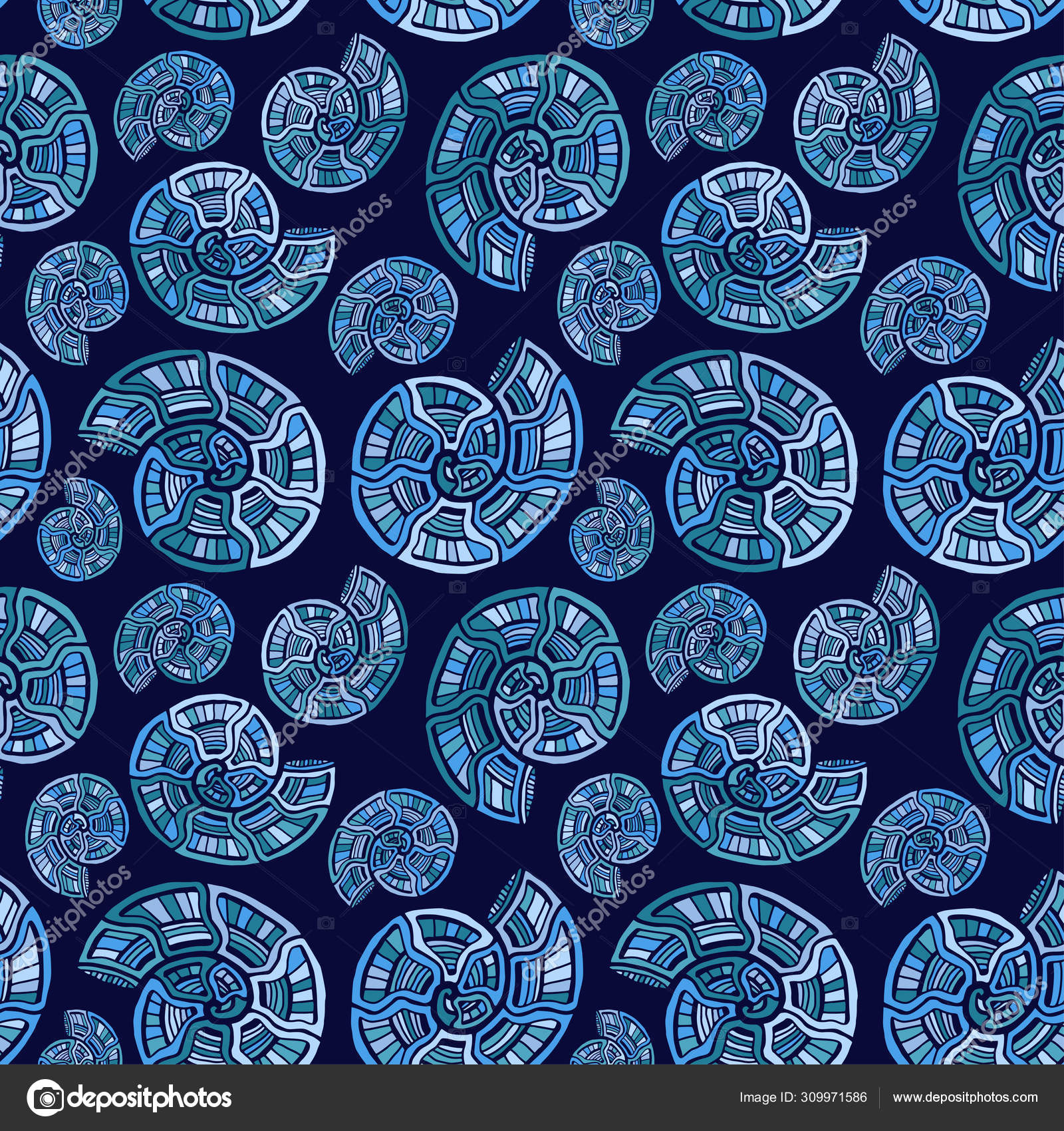 Blue Seashell Wallpaper