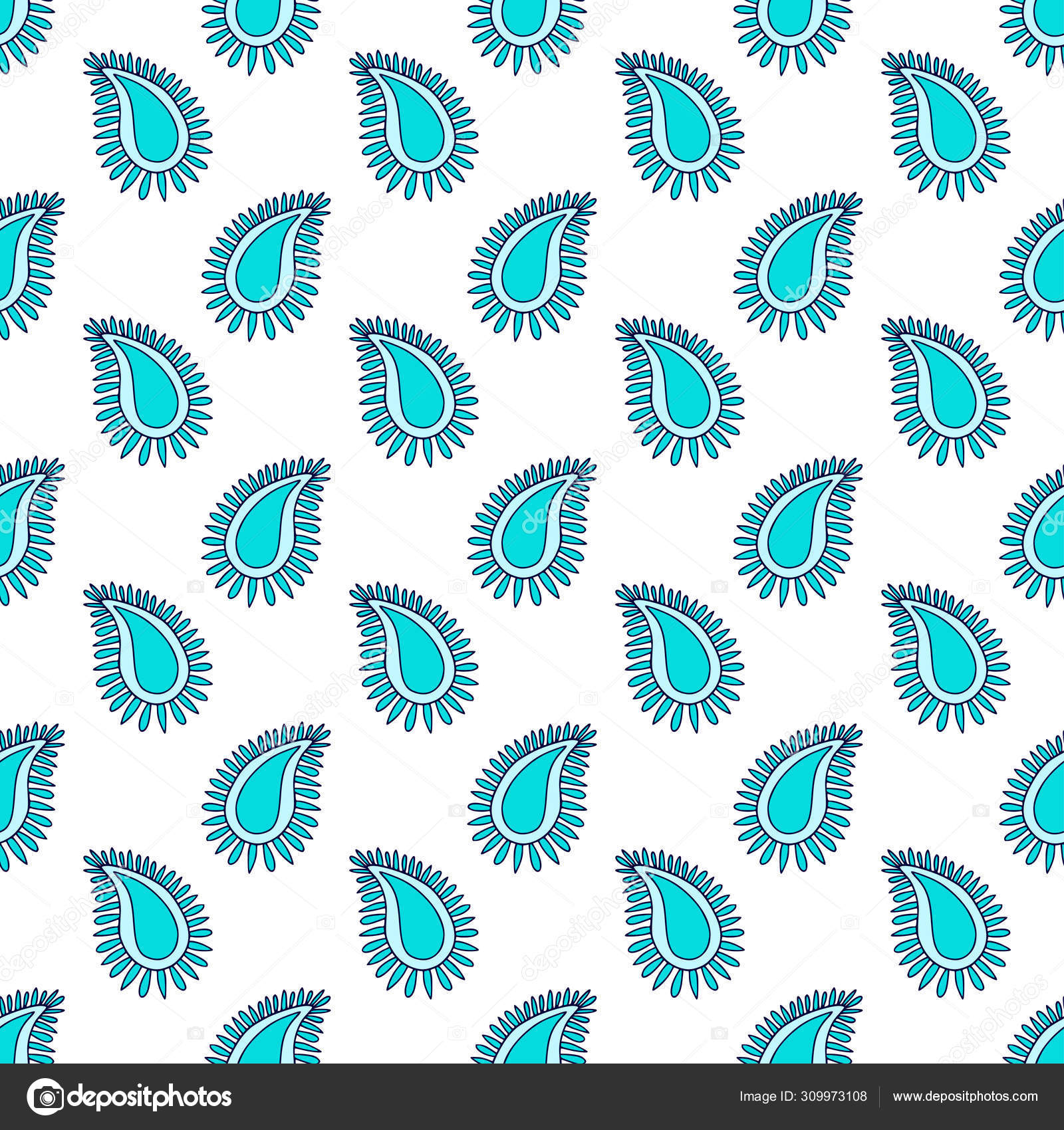 Ornamental Paisley Pattern Indian Textile Design Paisley Seamless