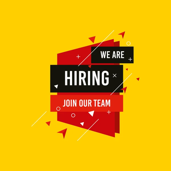 Hiring Join Now Design Banner Poster Lettering Geometric Shapes Lines ...