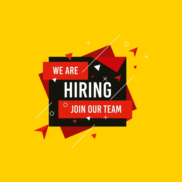 Hiring Join Now Design Banner Poster Lettering Geometric Shapes Lines ...