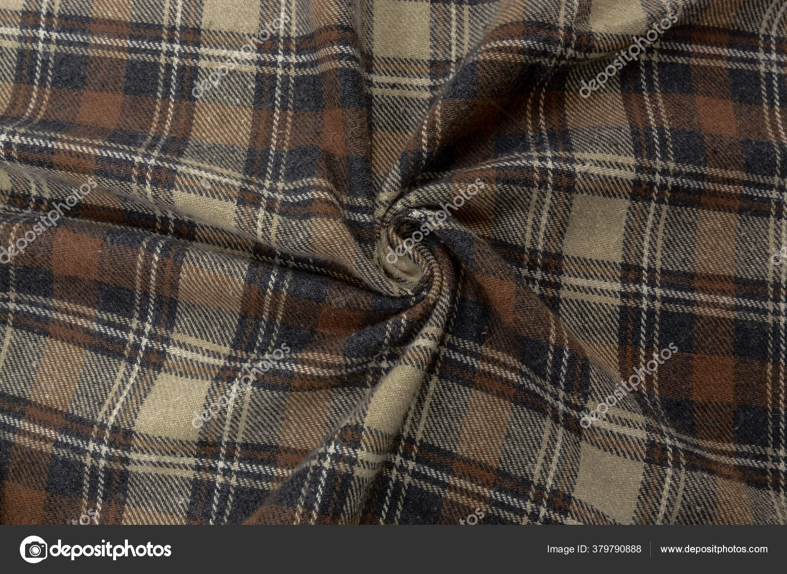 Flannel Fabric Texture Brown Fleece Flannel Fabric Check Pattern ...
