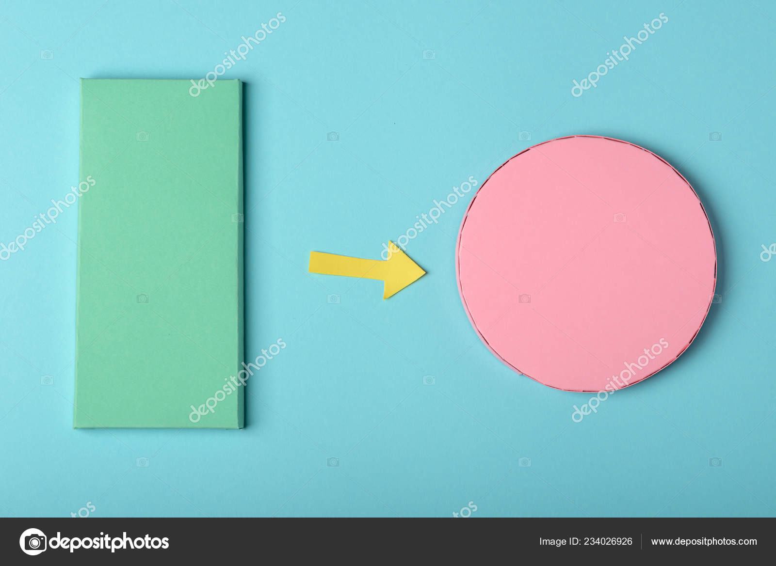 Green Rectangle Pink Circle Visual Schematic Explanation Transition One ...