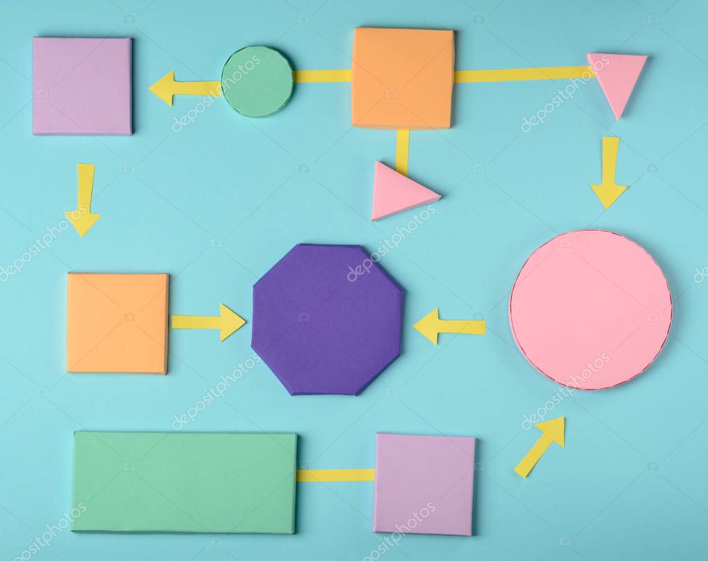 Modelo de diagrama de flujo colorido 2023