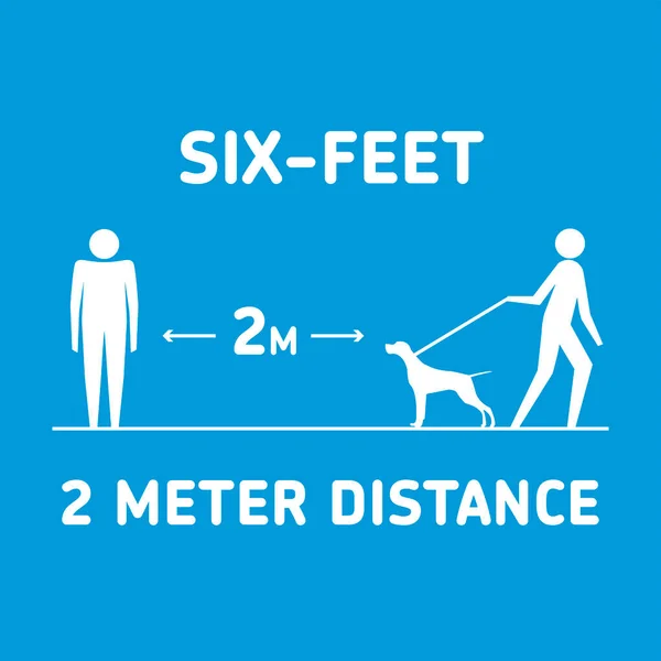 Stay Distance Six Foot Sign Warning Vector Orange Background Eps10 ...