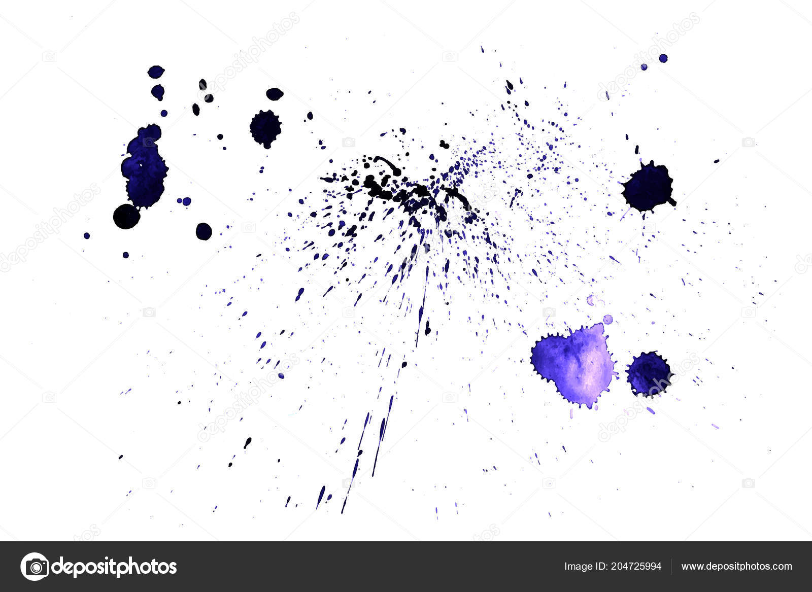Splatter paint texture . Distress rough background . Violet watercolor ...