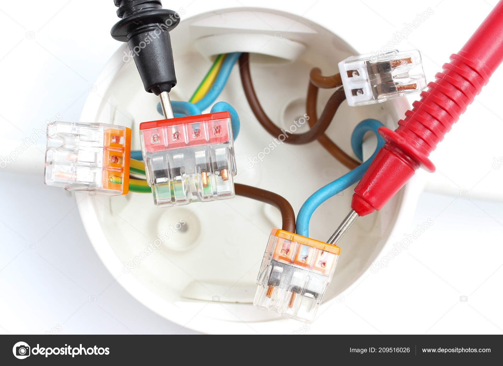 Plastic Electrical Box Cable Connections Cable Multimeter Electrical ...