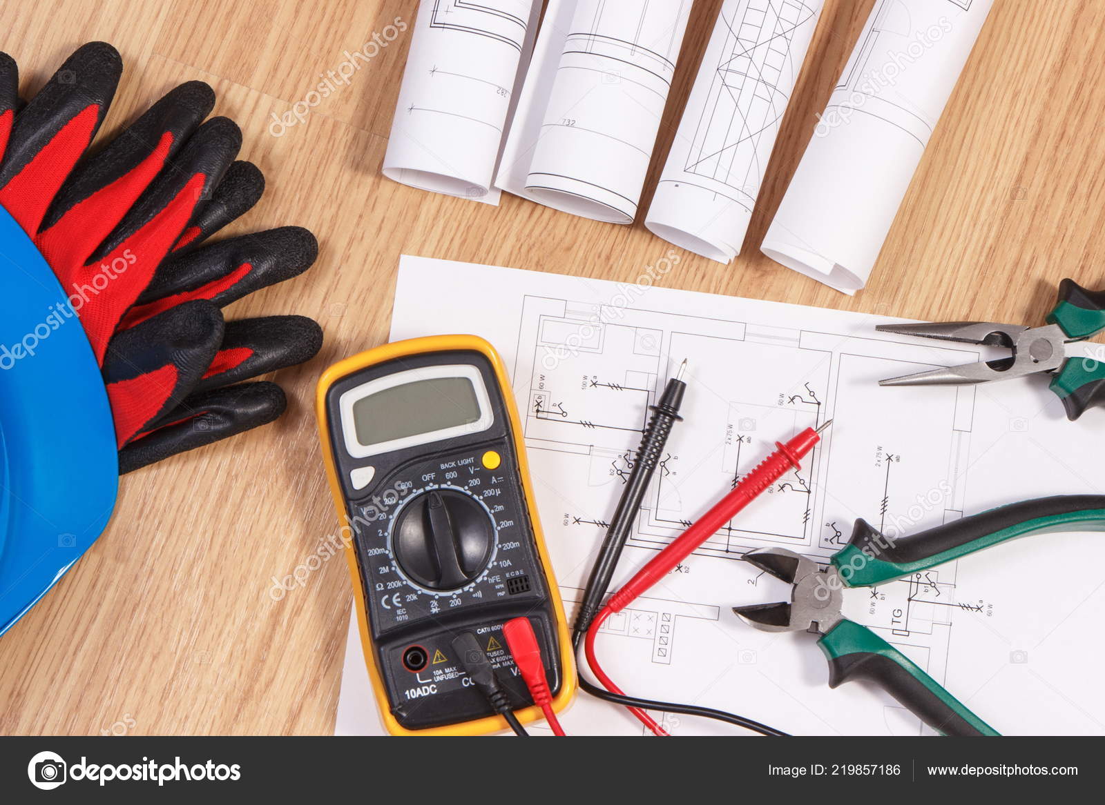 Electrical Construction Drawings Diagrams Multimeter Measurement ...