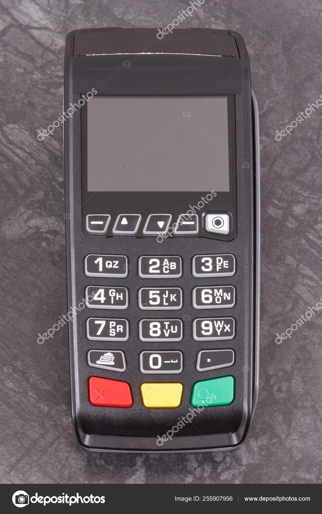Payment terminal, credit card reader for cashless paying Stock Photo by ...