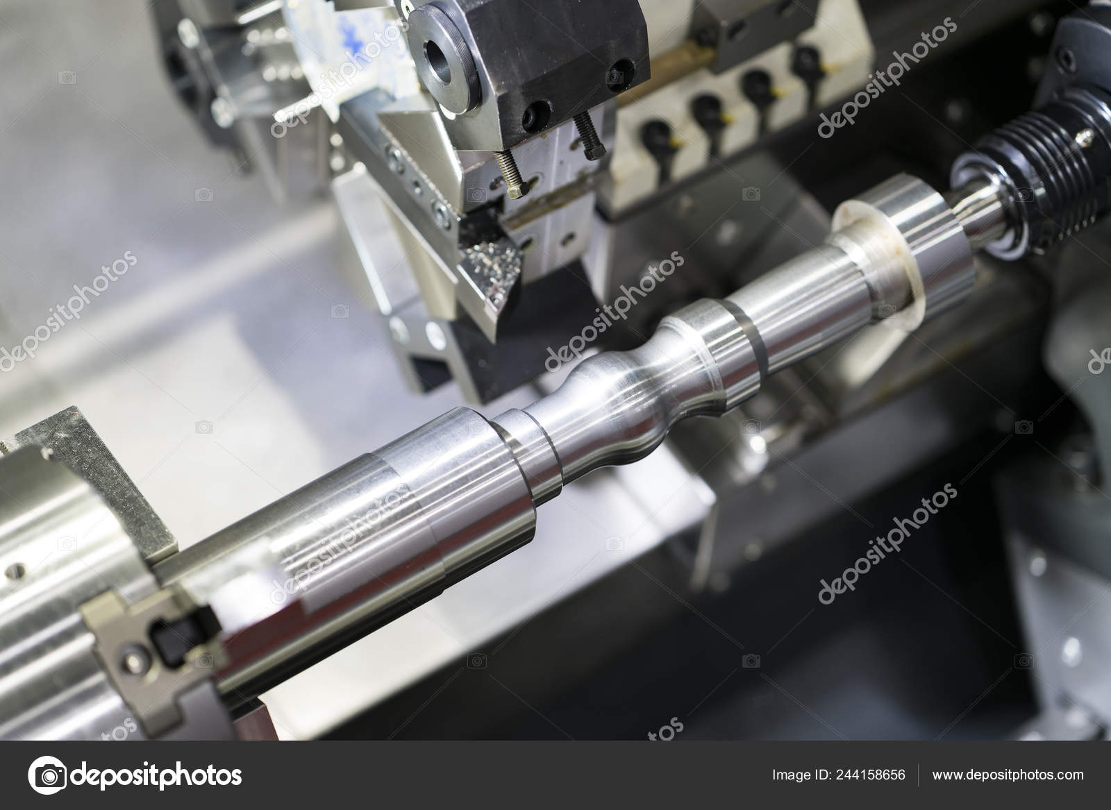 Operator Machining Automotive Part Cnc Turning Machine Multi Axis Cnc — Stock Photo ...