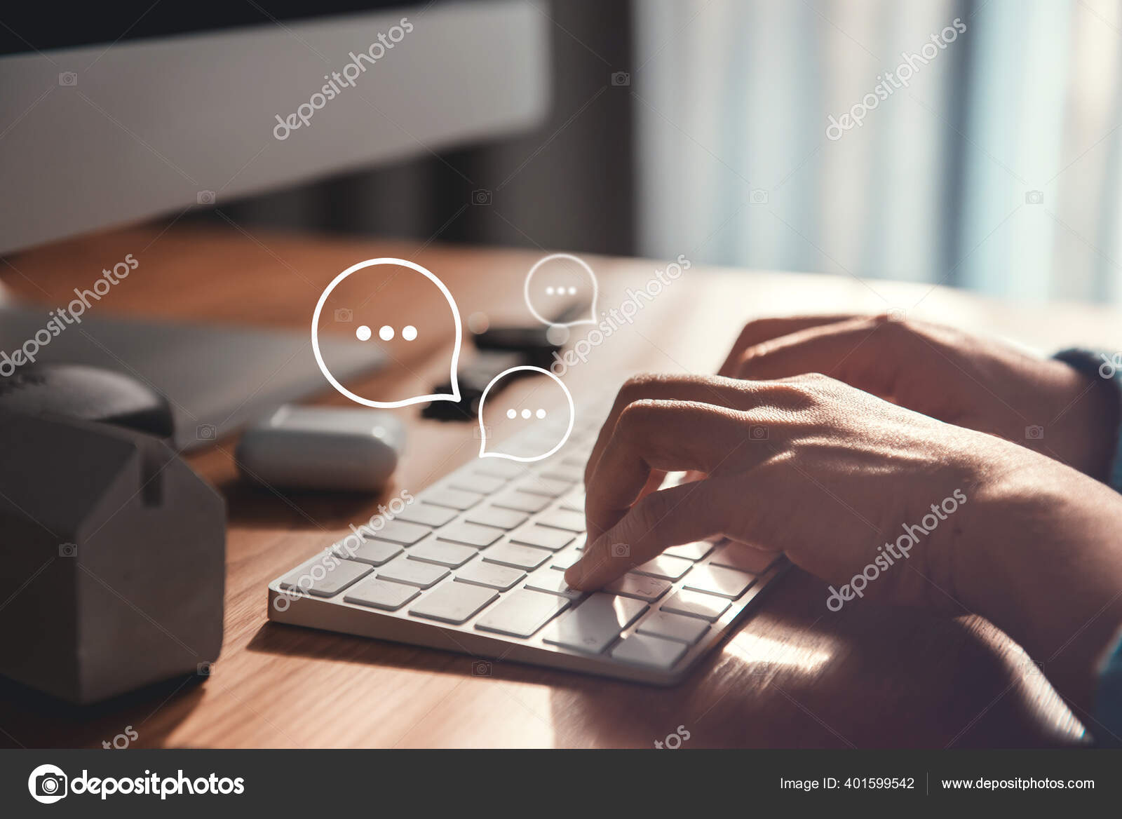 Women's Hand Typing Keyboard Laptop Mobile Smartphone Live Chat ...