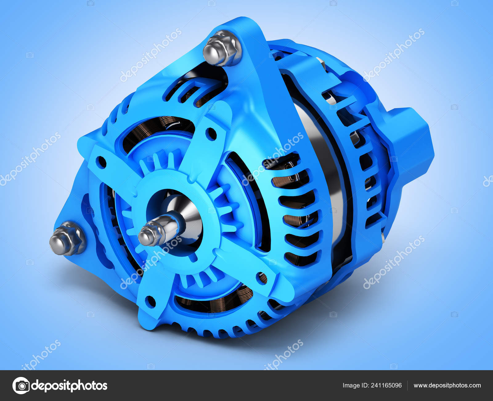 Car Alternator Blue Gradient Background — Stock Photo © kvsan #241165096