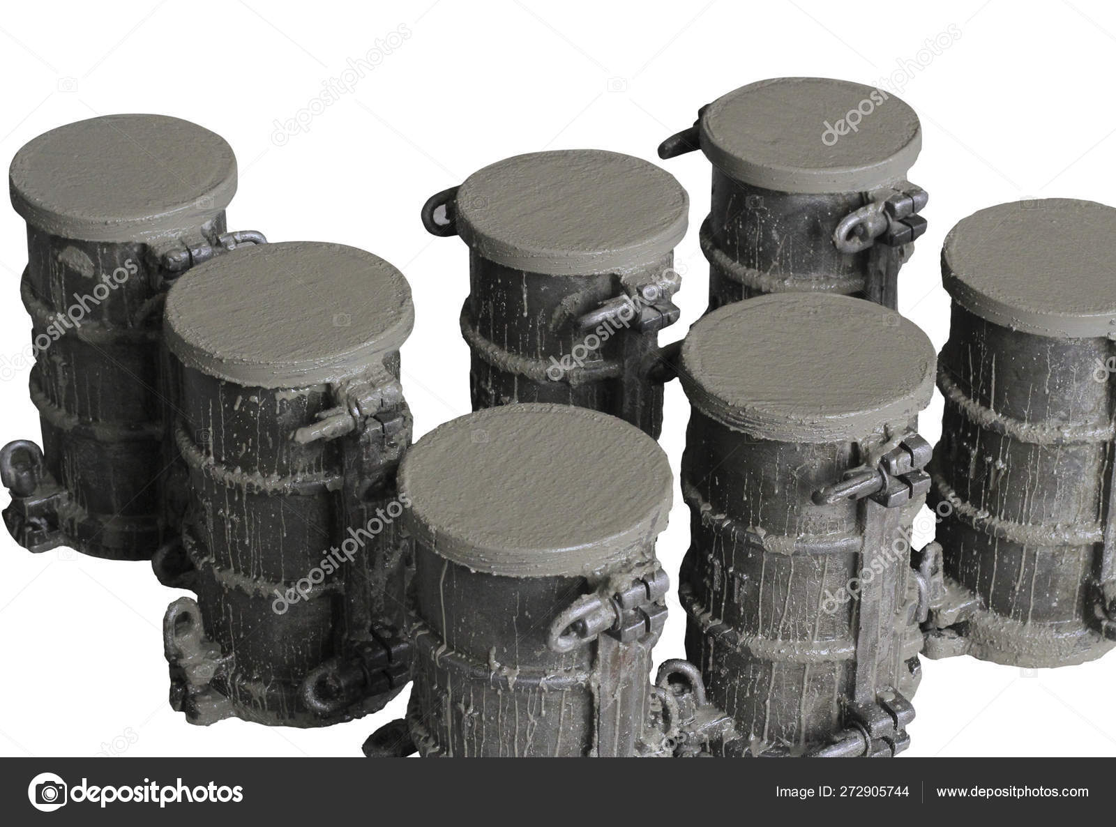 Concrete Cylinder Test Specimen Isolated White Background Stock Photo ...