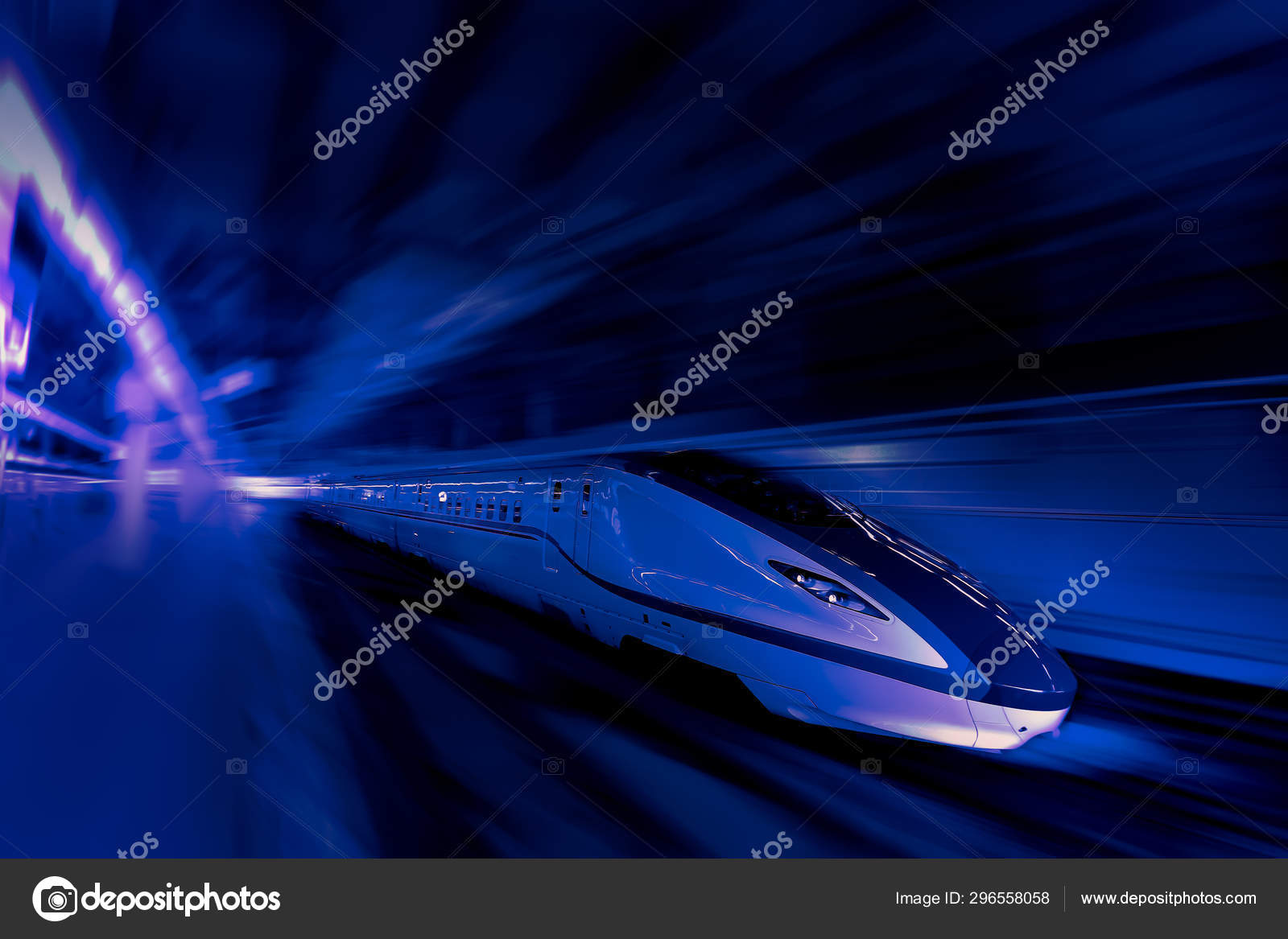 High speed train for transportation business background Stock Photo by ...