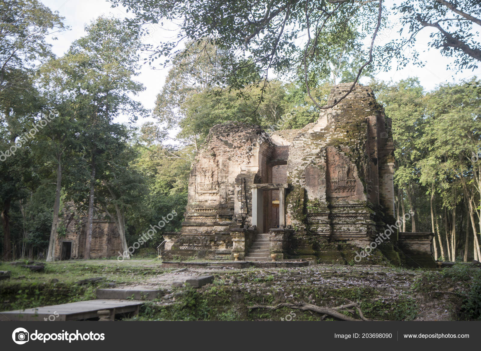 Khmer Ruins Sambor Prei Kuk Ruins North City Kampong Thom — Stock Photo ...