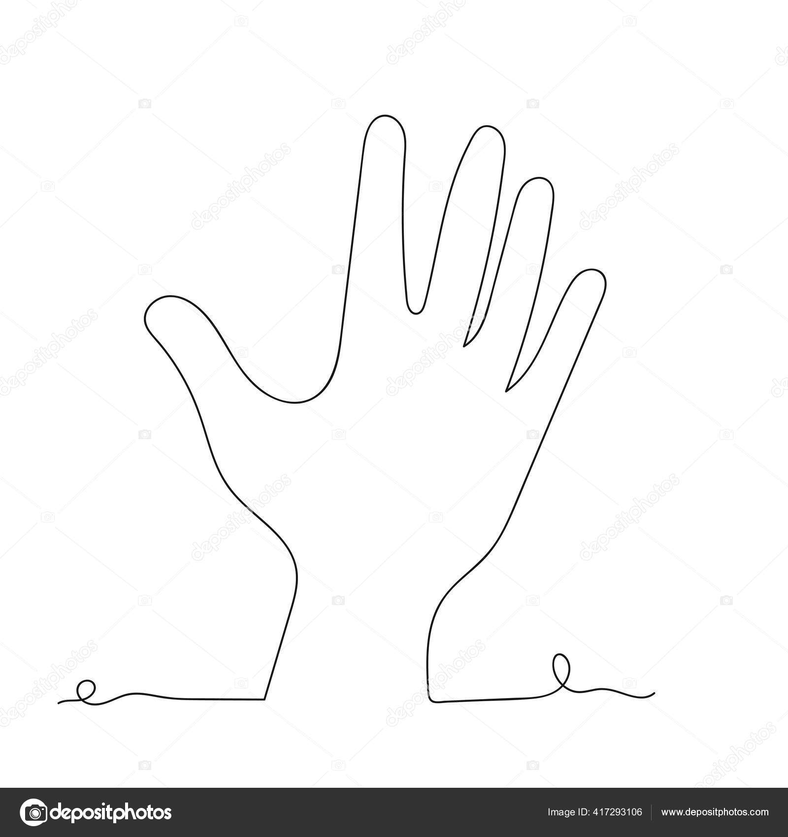 Vektor Illusztráció Folyamatos Kézi Vonalrajz Logó Ikon Címke Stock ...