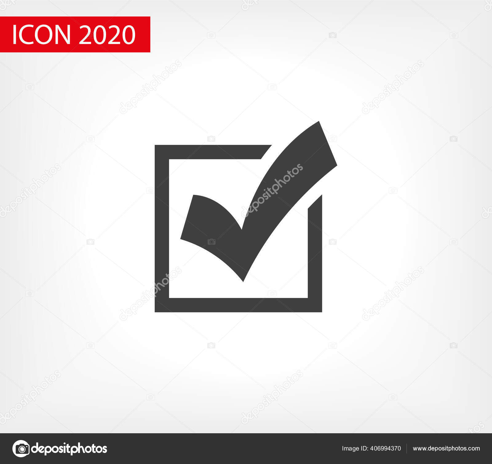 Revisa Mark Icono aislado. Lista de verificación icono de botón. Marca ...