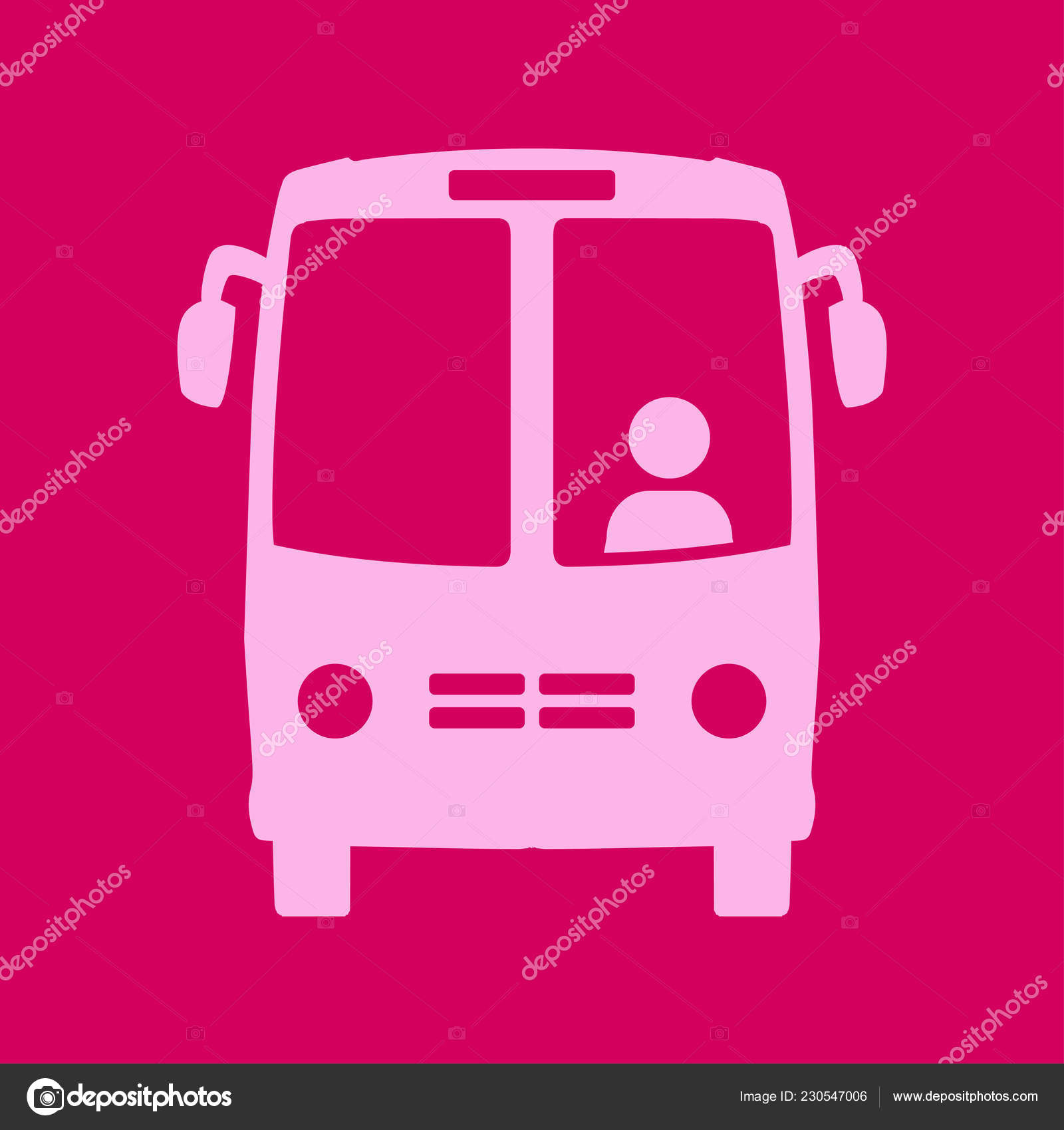 Bus Icon Schoolbus Symbol International Tourist Traffic Comfortable ...