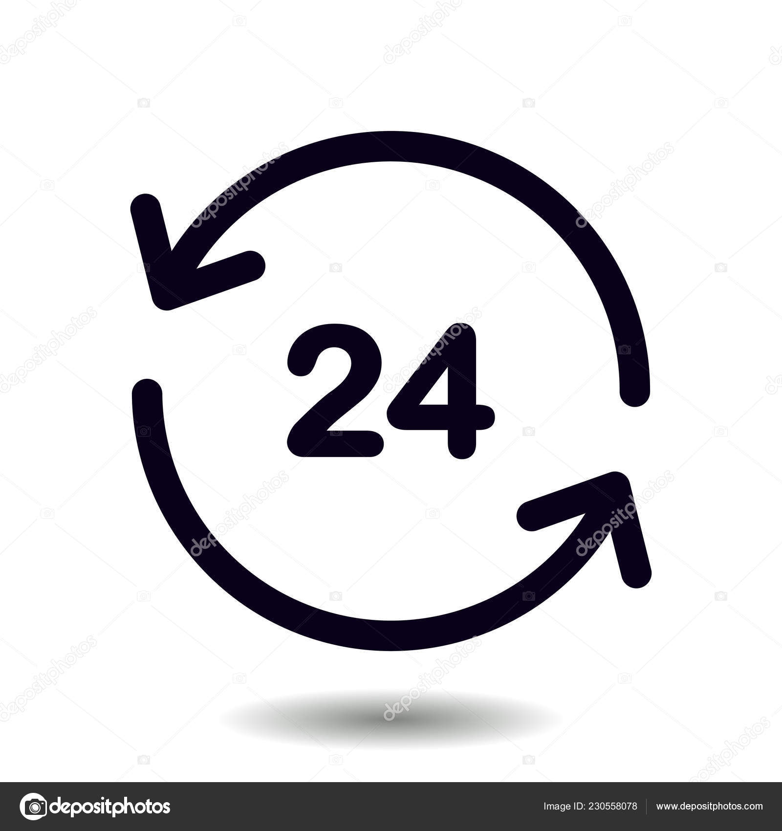 Open Clock Hours Day Icon Badge Clock Work Time Stock Vector by ...