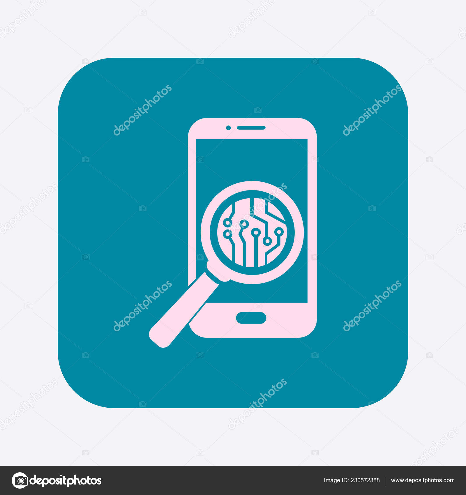 Electronic Circuit Technological Device Technology Scheme Square Symbol ...