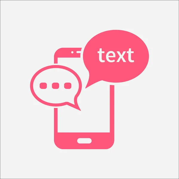 Pink Text Message Icon