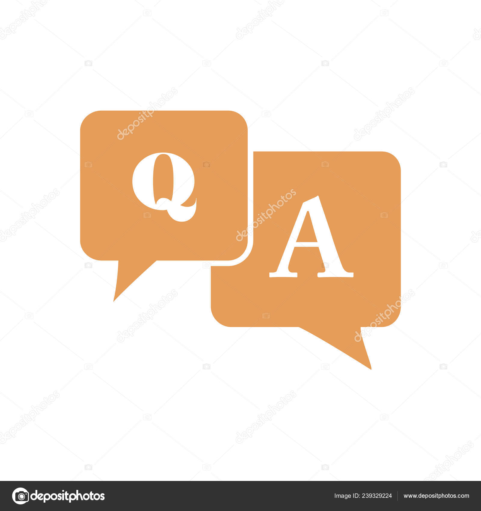 Icono Respuesta Pregunta Signo Burbujas Del Habla Con Pregunta ...