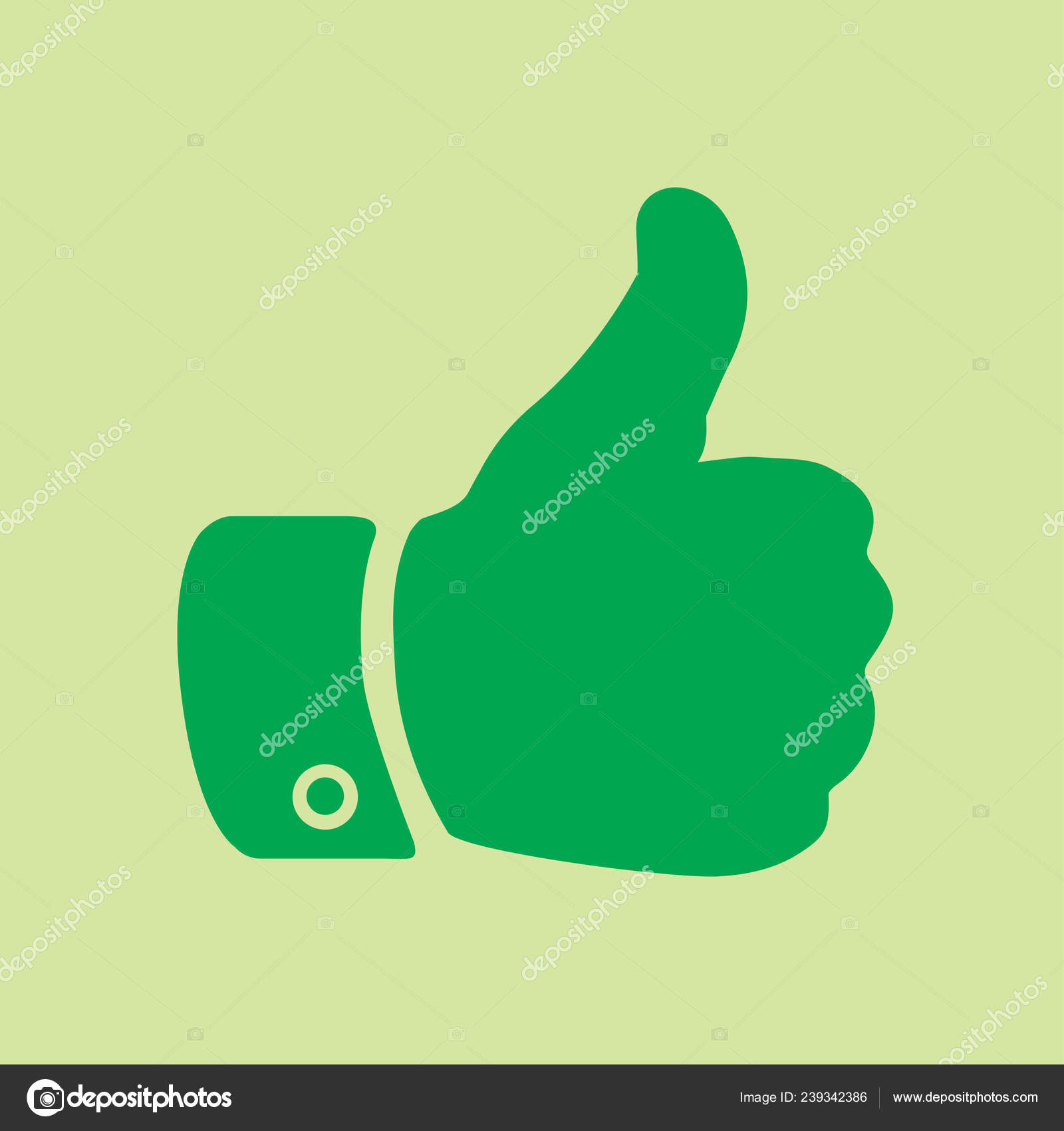 Icon Hand Finger Sign Thumb Symbol Flat Design Style Stock Vector by ...
