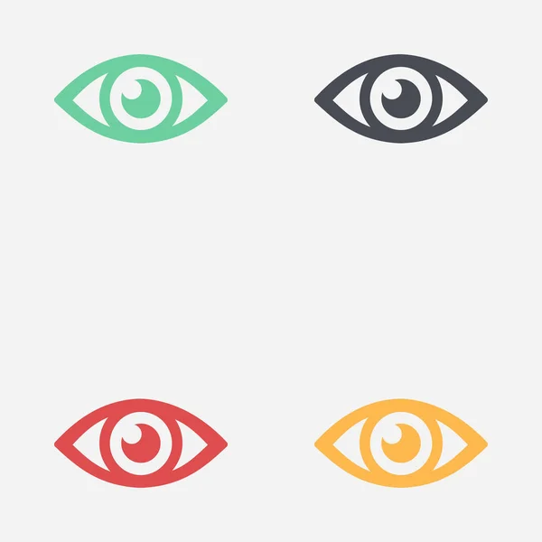 Eye icons set, flat design ⬇ Vector Image by © mixov | Vector Stock ...