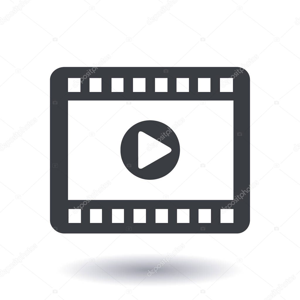 Icono de vídeo. Estilo de diseño plano. Vector EPS 10. 2023