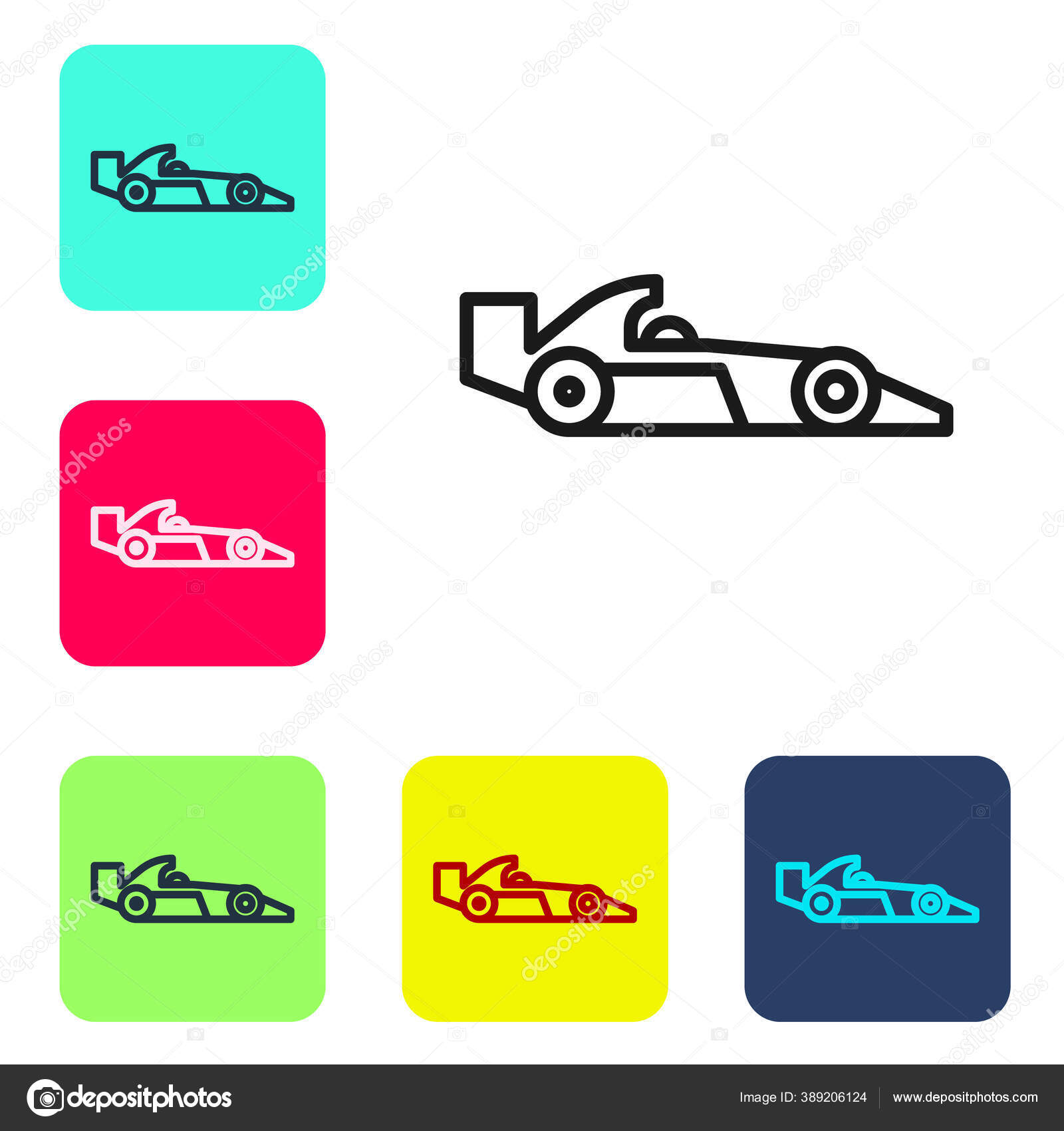 Race Car Icon Vector