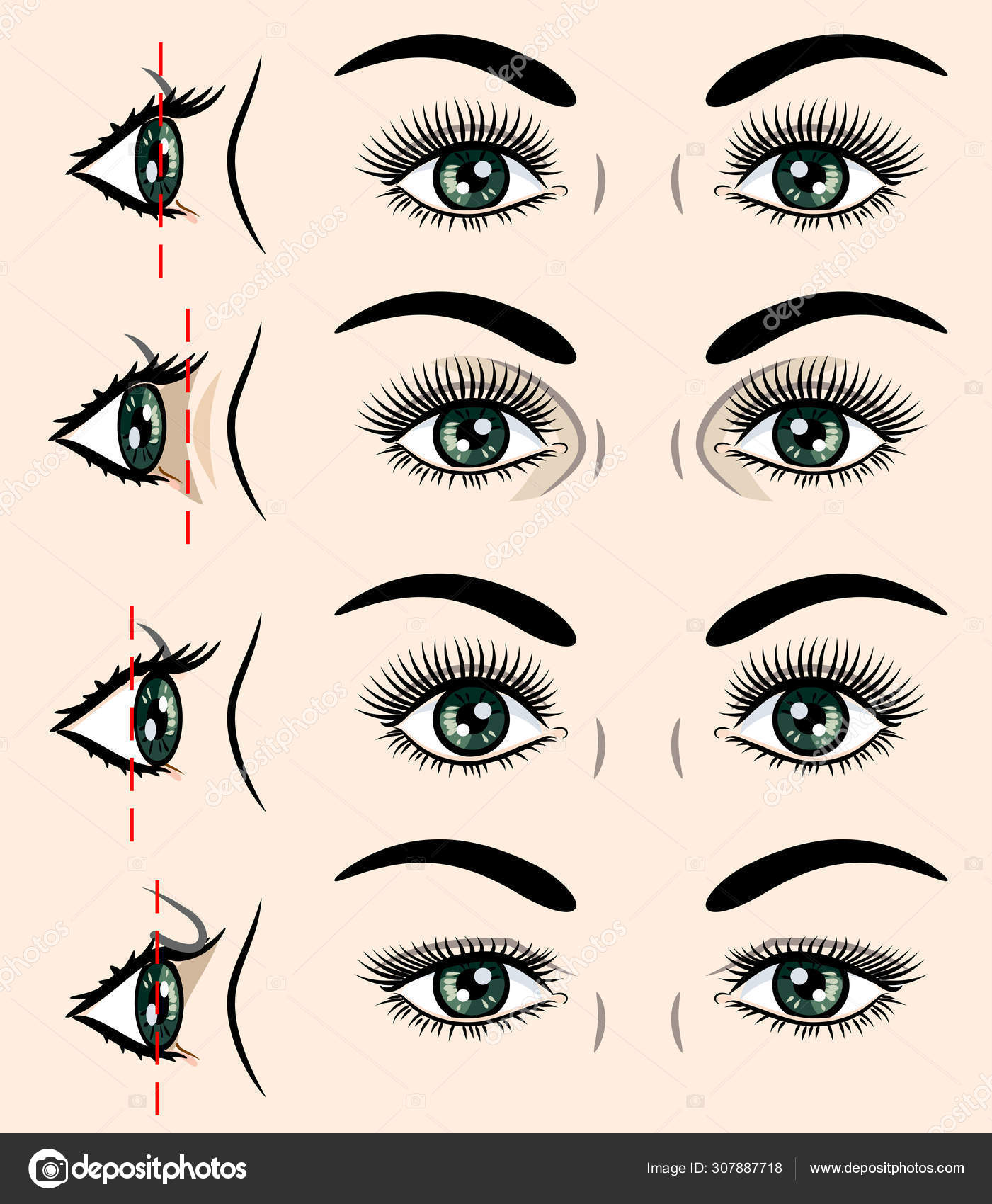 Various Forms Human Eyes Stock Vector by ©imagoaiva 307887718