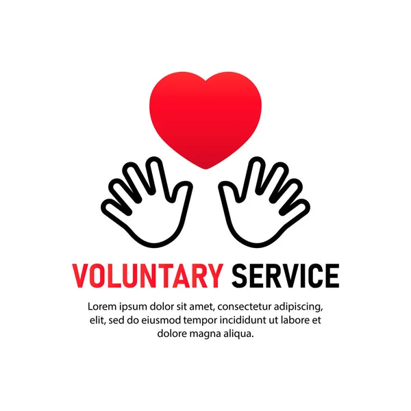 Mockup volunteer charity logo Vector Art Stock Images | Depositphotos