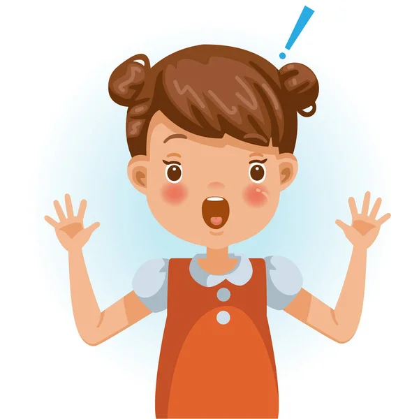 Surprised Happy Girl Clipart