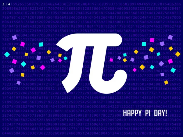 Happy Pi Day! Celebrate Pi Day. Mathematical constant. March 14th (3,14 ...