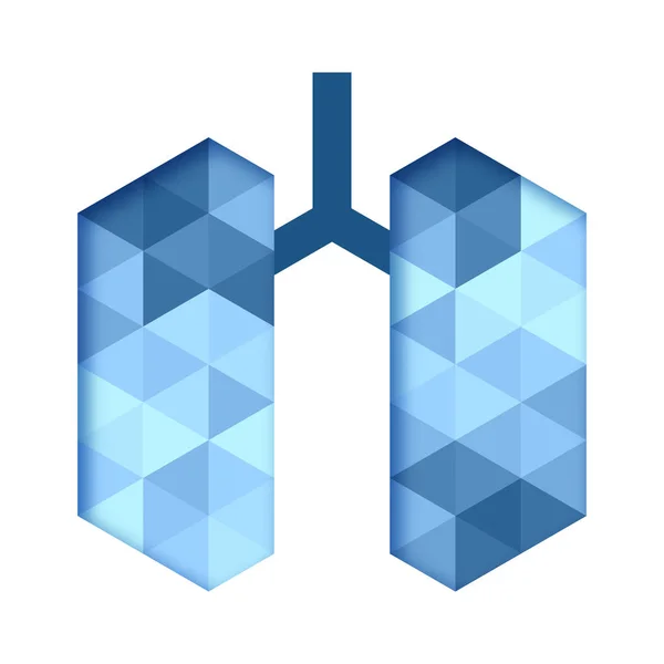 Lungs symbol. Breathing. Lunge exercise. Lung cancer — Stock Vector ...