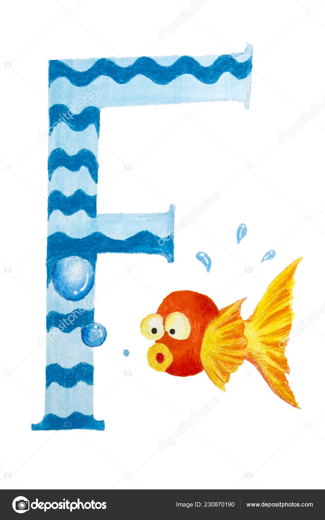 Fish Letter Illustration Stock Illustration by ©Imagemore #230870190