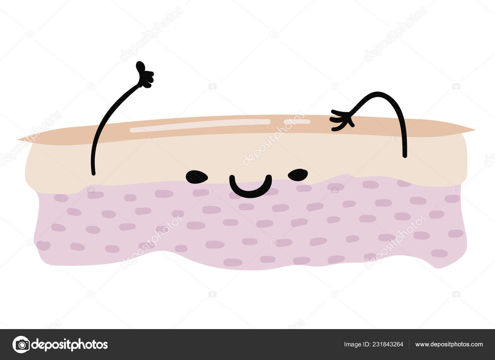 Pele Humana Suave Desenho Animado Ilustração Ilustração por ©Imagemore ...