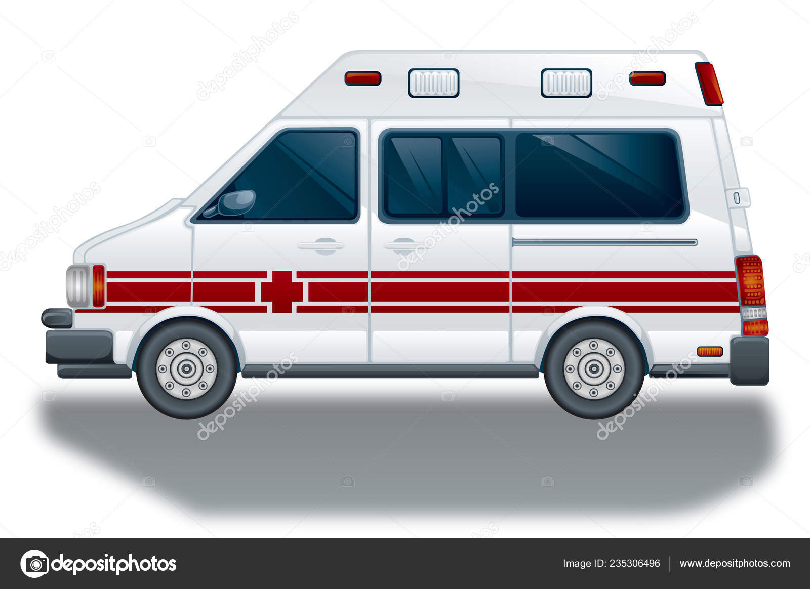 Cartoon Style First Aid Car Banner Stylish Illustration — Stock Photo ...