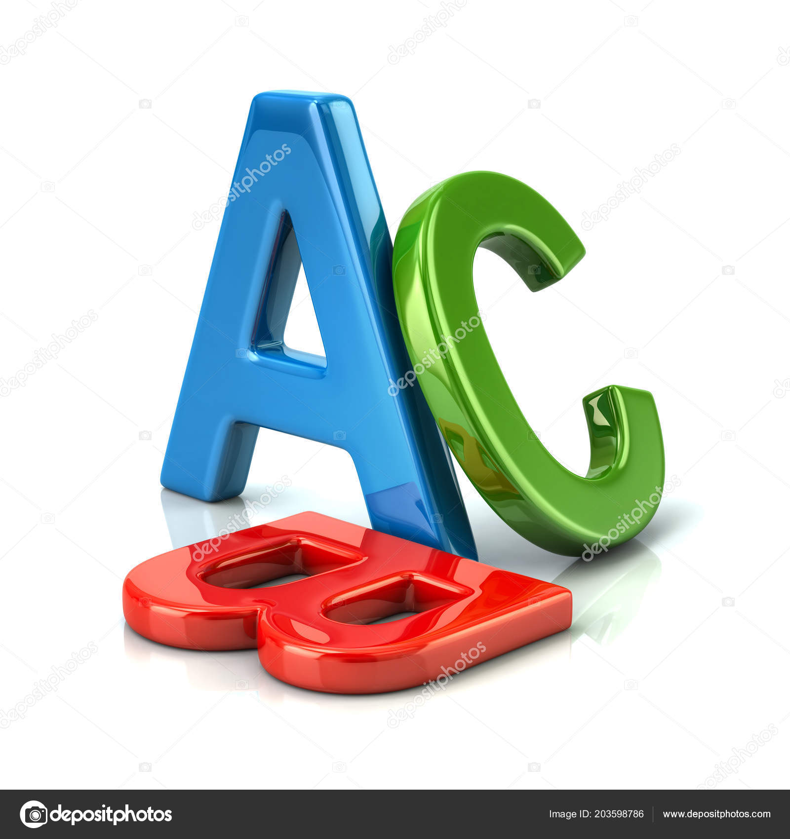 Abc Letters Isolated White Background Stock Photo by ©valdum 203598786