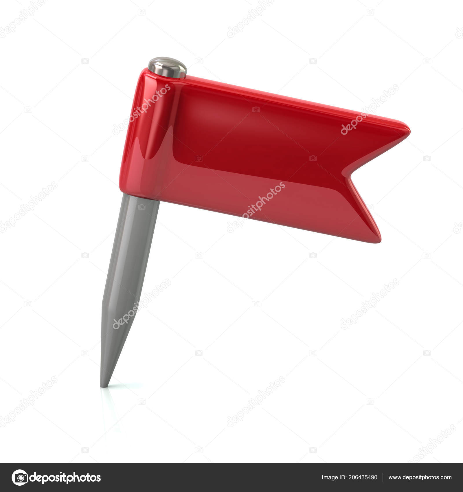 Red Flag Map Pin Illustration White Background — Stock Photo © valdum ...