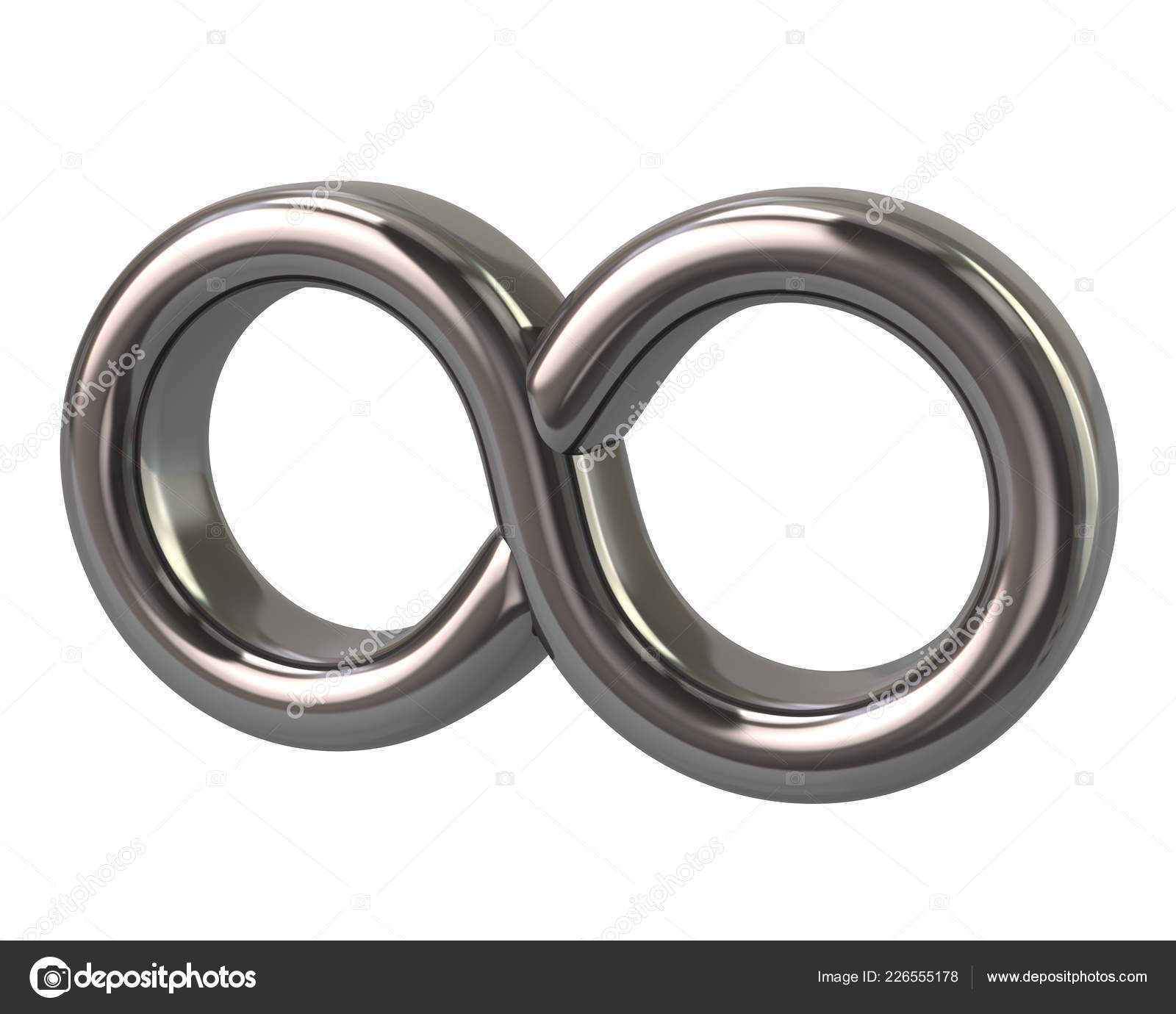 Silver Symbol Infinity Illustration White Background Stock Photo by ...