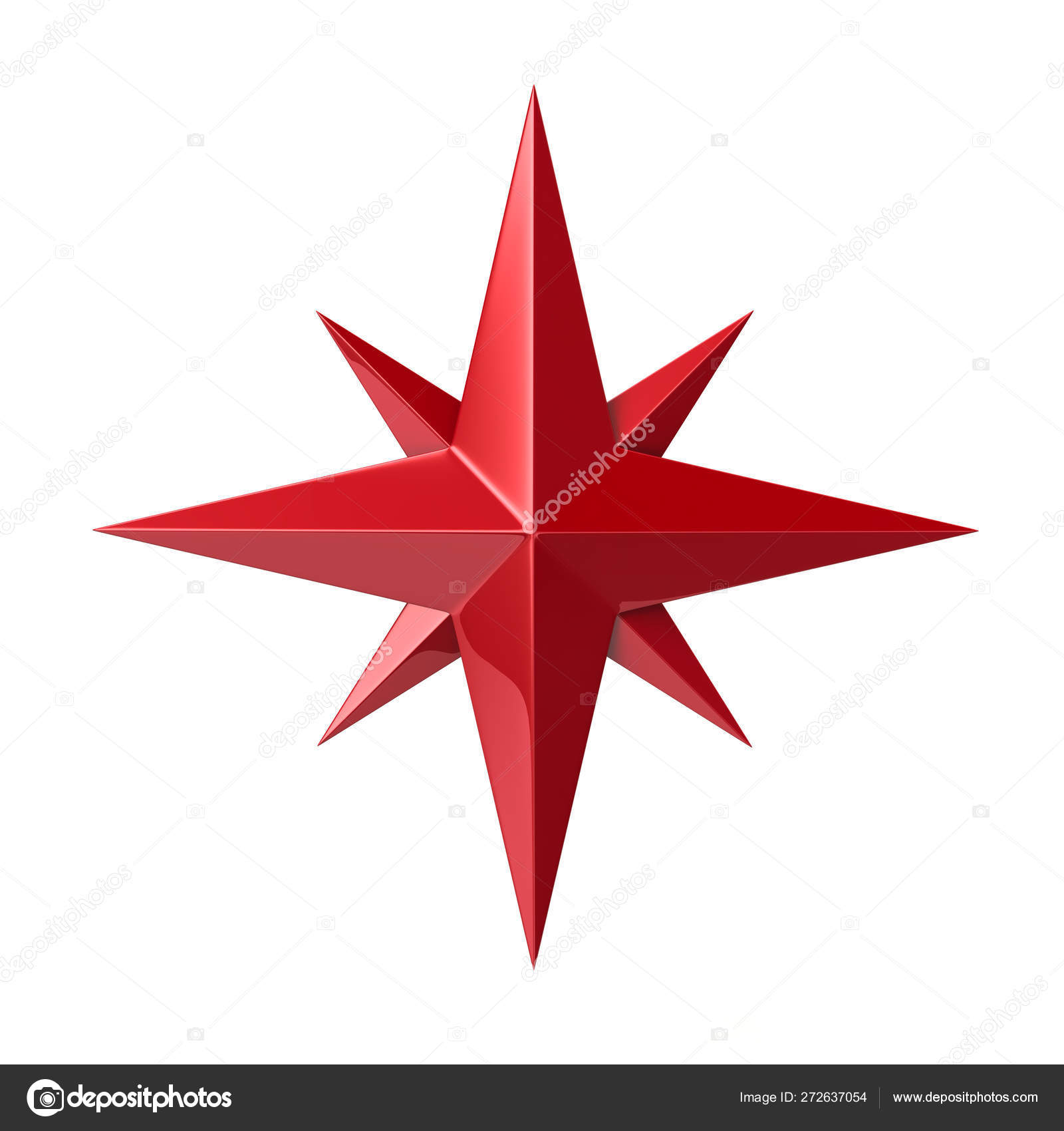 Red compass rose 3d illustration Stock Photo by ©valdum 272637054