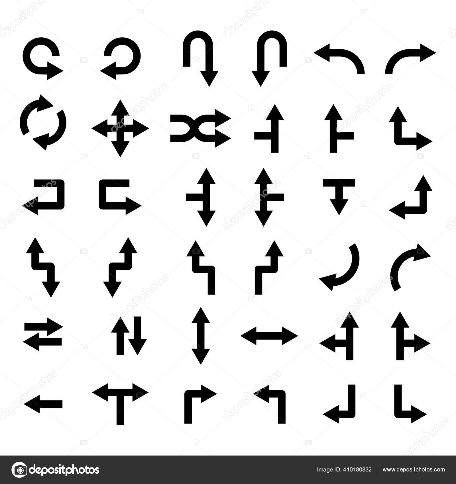 Icon Set Symbol Arrow Design Template Vector Stock Vector Image by ...