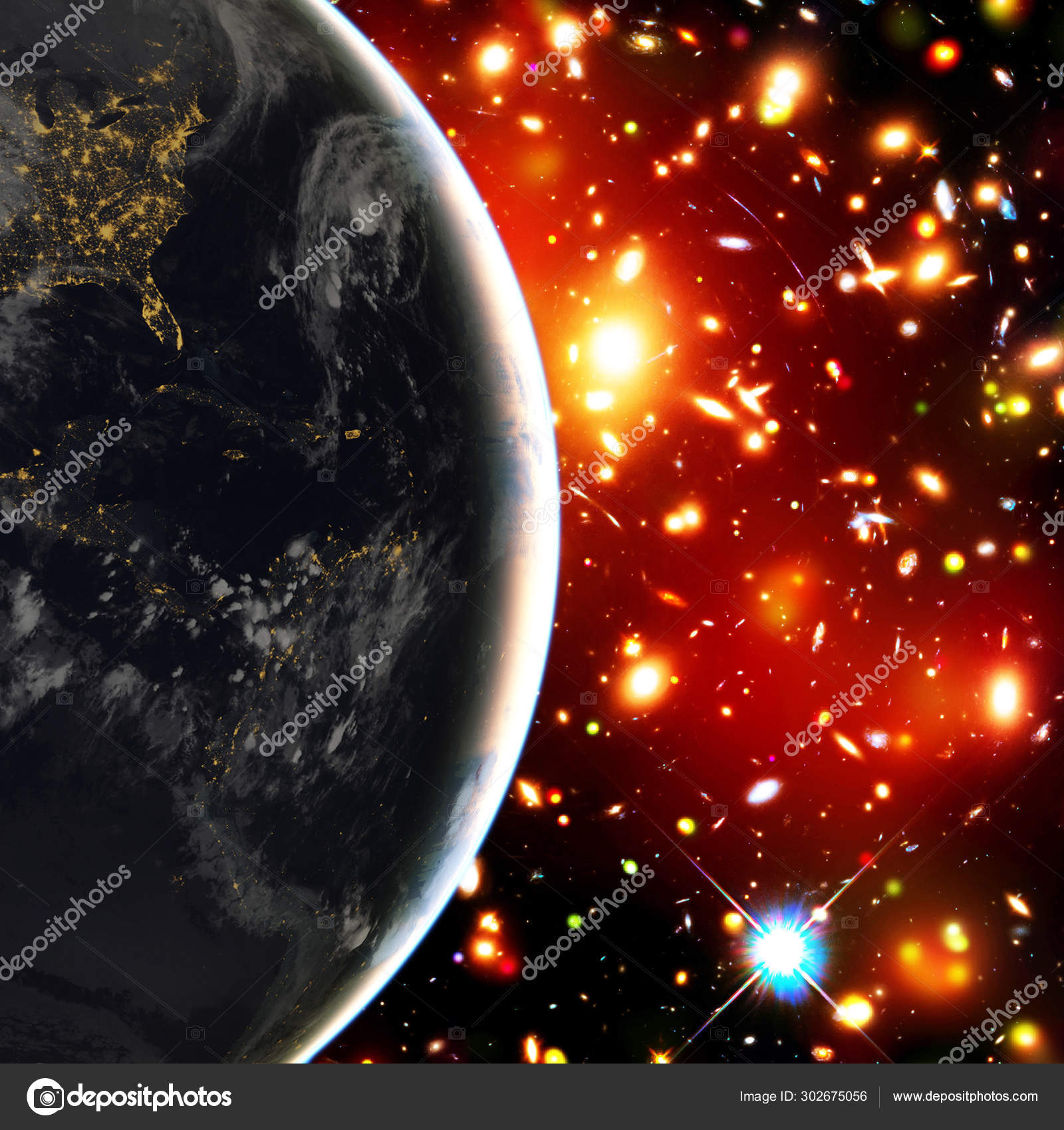 Earth and space. The elements of this image furnished by NASA. ⬇ Stock ...